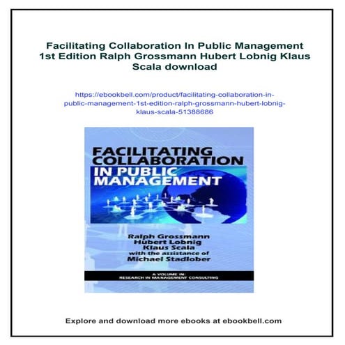 Facilitating Collaboration In Public Management 1st Edition Ralph ...