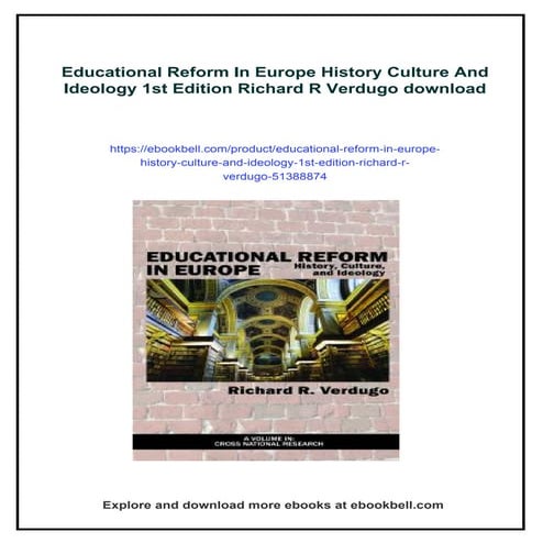 Educational Reform In Europe History Culture And Ideology 1st Edition ...