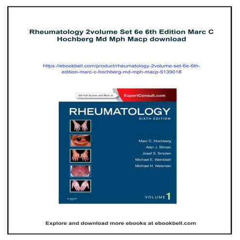 Rheumatology 2volume Set 6e 6th Edition Marc C Hochberg Md Mph Macp | PDF