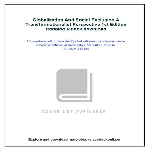Globalization And Social Exclusion A Transformationalist Perspective ...