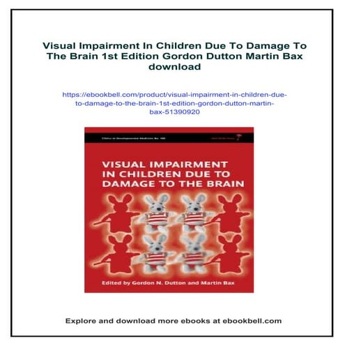 Visual Impairment In Children Due To Damage To The Brain 1st Edition ...