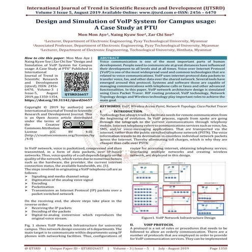 Design and Simulation of VoIP System for Campus usage A Case Study at PTU | PDF | Computer ...