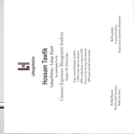 hossam certficate | PDF