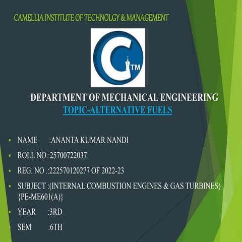 Mechanical engineering internal combustion engine | PPTX