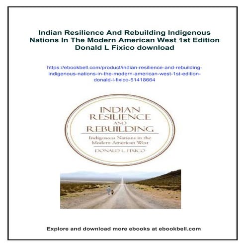 Indian Resilience And Rebuilding Indigenous Nations In The Modern ...