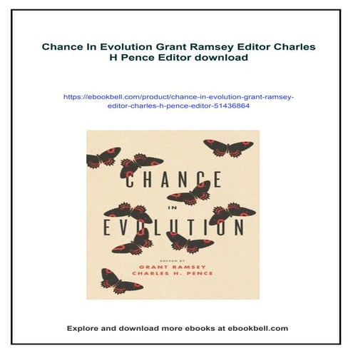 Chance In Evolution Grant Ramsey Editor Charles H Pence Editor | PDF
