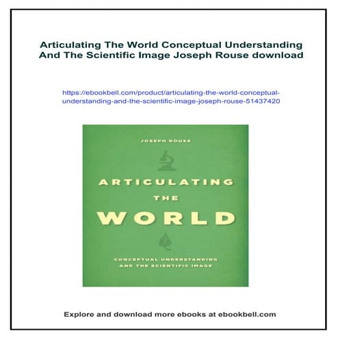Articulating The World Conceptual Understanding And The Scientific ...