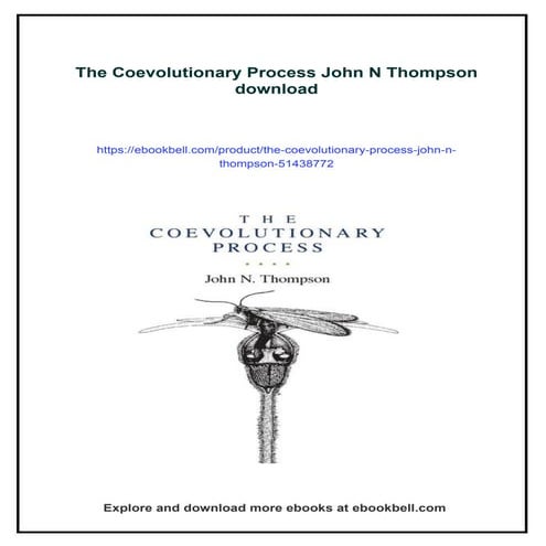 The Coevolutionary Process John N Thompson | PDF