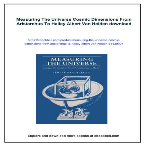 Measuring The Universe Cosmic Dimensions From Aristarchus To Halley ...