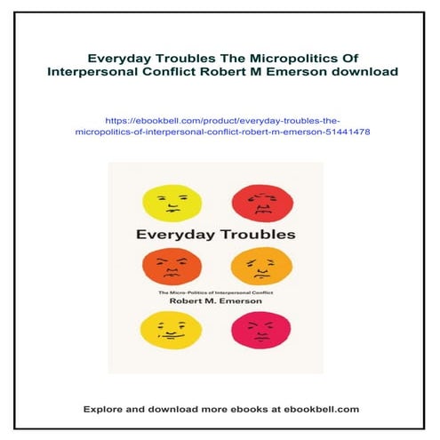 Everyday Troubles The Micropolitics Of Interpersonal Conflict Robert M ...