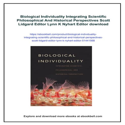Biological Individuality Integrating Scientific Philosophical And ...