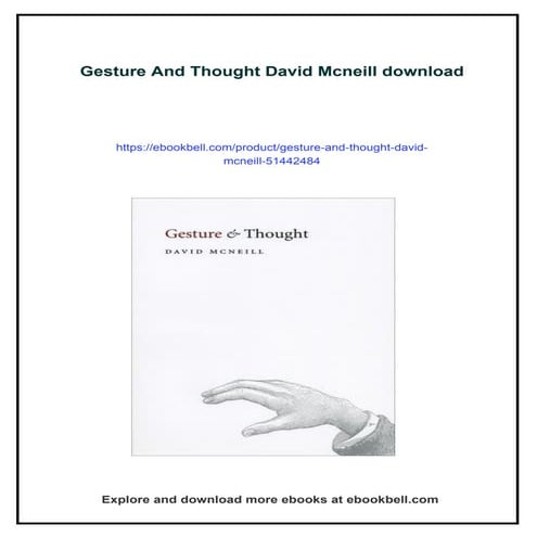 Download full ebook of Gesture And Thought David Mcneill instant ...