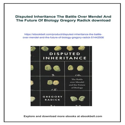 Disputed Inheritance The Battle Over Mendel And The Future Of Biology ...