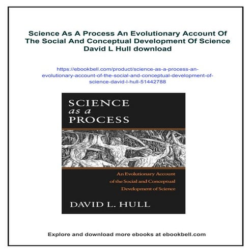 Science As A Process An Evolutionary Account Of The Social And ...