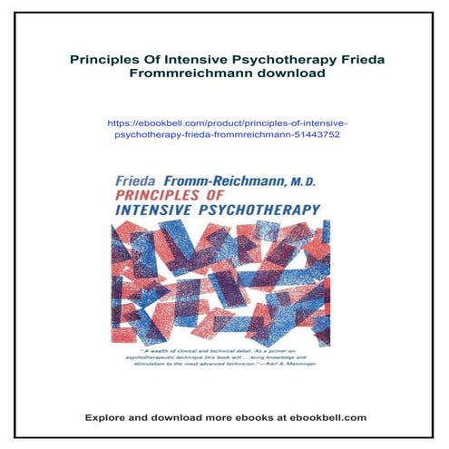 Principles Of Intensive Psychotherapy Frieda Frommreichmann | PDF