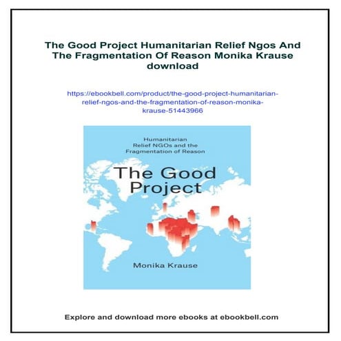 The Good Project Humanitarian Relief Ngos And The Fragmentation Of ...