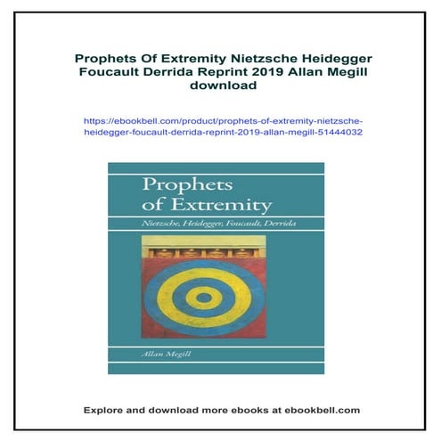 Prophets Of Extremity Nietzsche Heidegger Foucault Derrida Reprint 2019 ...