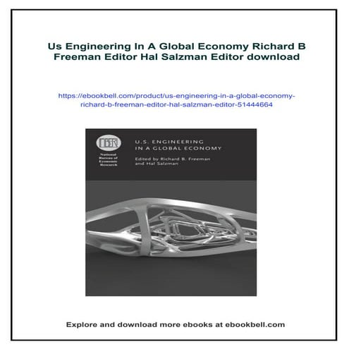 Us Engineering In A Global Economy Richard B Freeman Editor Hal Salzman ...