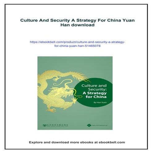 Culture And Security A Strategy For China Yuan Han | PDF