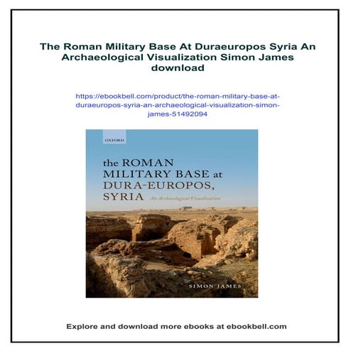 The Roman Military Base At Duraeuropos Syria An Archaeological ...