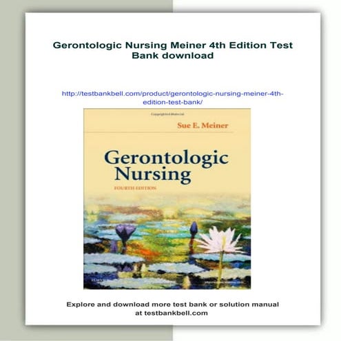 Gerontologic Nursing Meiner 4th Edition Test Bank | PDF