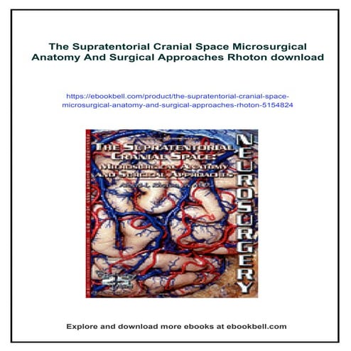 The Supratentorial Cranial Space Microsurgical Anatomy And Surgical ...