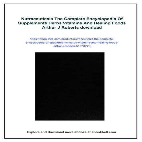 Nutraceuticals The Complete Encyclopedia Of Supplements Herbs Vitamins ...