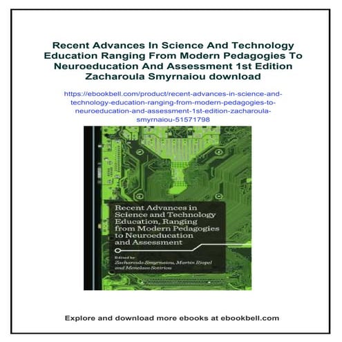 Recent Advances In Science And Technology Education Ranging From Modern ...