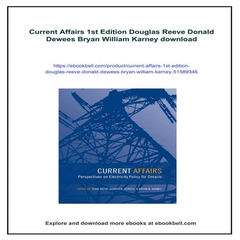 Current Affairs 1st Edition Douglas Reeve Donald Dewees Bryan William ...