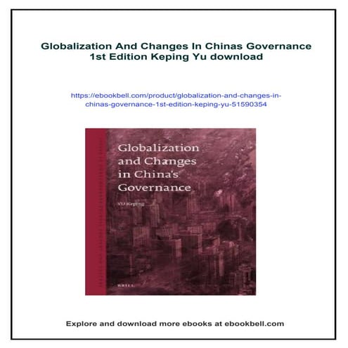 Globalization And Changes In Chinas Governance 1st Edition Keping Yu | PDF