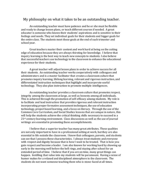 Teaching philosophy | PDF