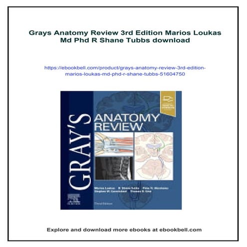 Grays Anatomy Review 3rd Edition Marios Loukas Md Phd R Shane Tubbs | PDF