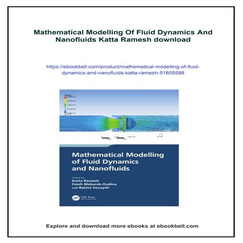 Mathematical Modelling Of Fluid Dynamics And Nanofluids Katta Ramesh | PDF