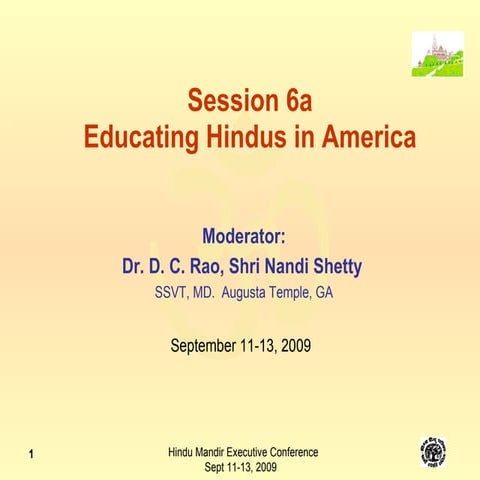 Moderators - Dr. D. C. Rao (s06b-0) | PPT | Hinduism | Religion ...