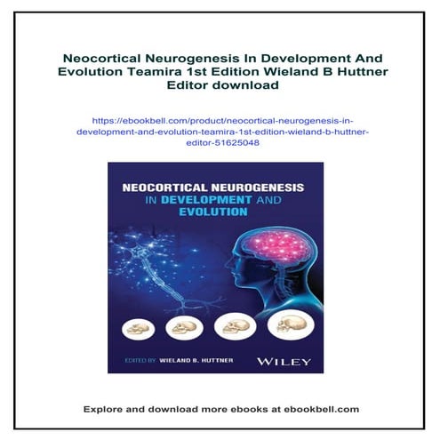 Neocortical Neurogenesis In Development And Evolution Teamira 1st Edition Wieland B Huttner ...