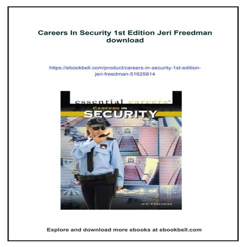 Careers In Security 1st Edition Jeri Freedman | PDF