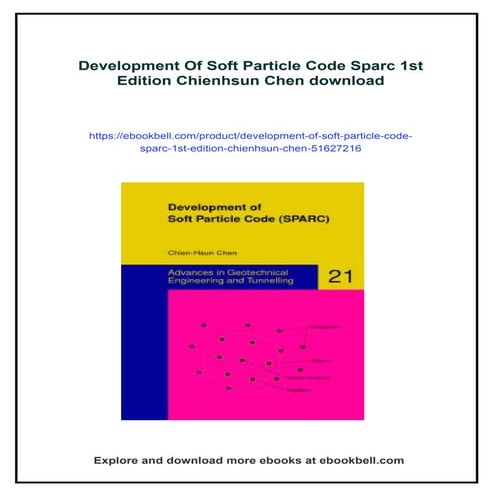 Development Of Soft Particle Code Sparc 1st Edition Chienhsun Chen | PDF