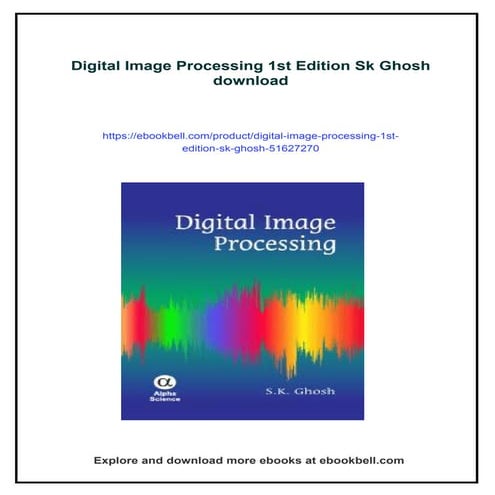 Digital Image Processing 1st Edition Sk Ghosh | PDF