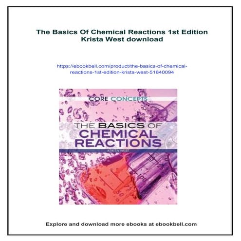 The Basics Of Chemical Reactions 1st Edition Krista West | PDF