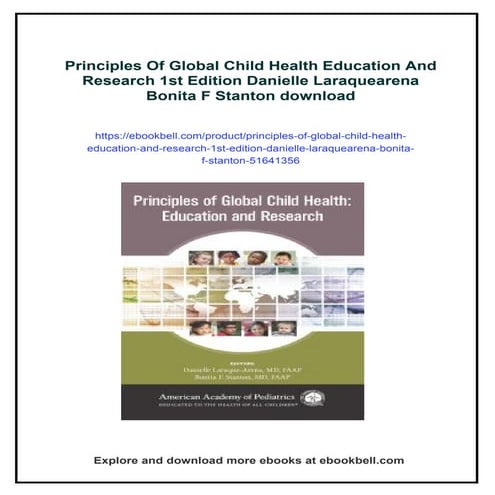 Principles Of Global Child Health Education And Research 1st Edition ...