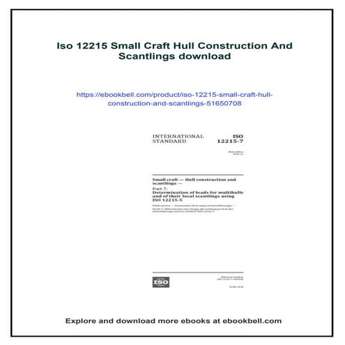 Iso 12215 Small Craft Hull Construction And Scantlings | PDF