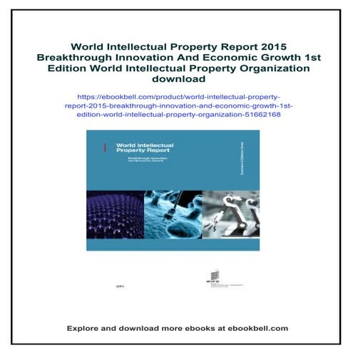 World Intellectual Property Report 2015 Breakthrough Innovation And ...