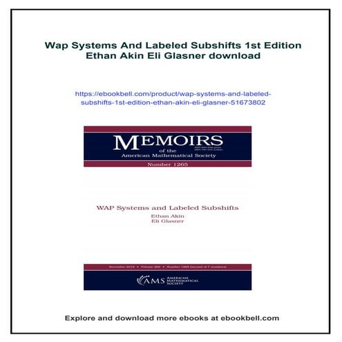 Wap Systems And Labeled Subshifts 1st Edition Ethan Akin Eli Glasner | PDF