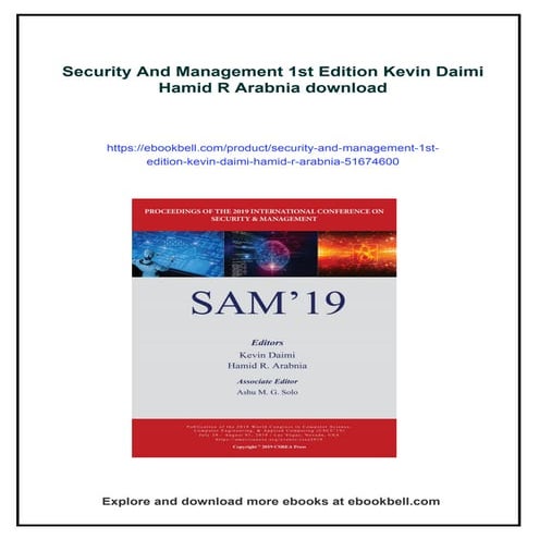 Security And Management 1st Edition Kevin Daimi Hamid R Arabnia | PDF