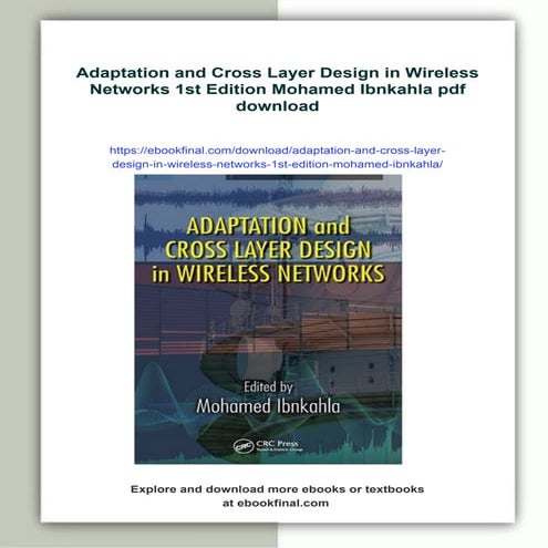 Adaptation and Cross Layer Design in Wireless Networks 1st Edition Mohamed Ibnkahla | PDF