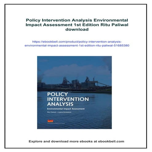 Policy Intervention Analysis Environmental Impact Assessment 1st ...
