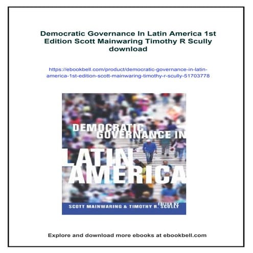Democratic Governance In Latin America 1st Edition Scott Mainwaring ...