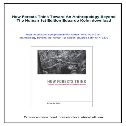 How Forests Think Toward An Anthropology Beyond The Human 1st Edition ...