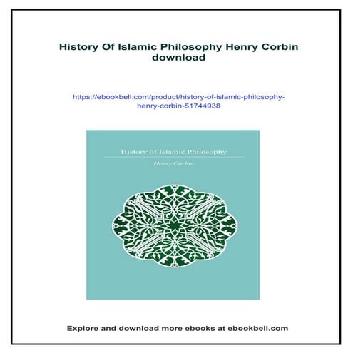History Of Islamic Philosophy Henry Corbin | PDF