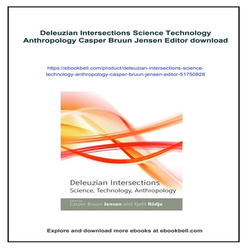 Deleuzian Intersections Science Technology Anthropology Casper Bruun ...